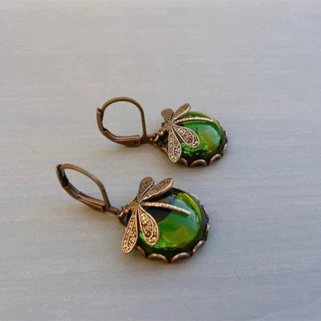 Antique Gold Dragonfly Earrings – Ethan & Lara